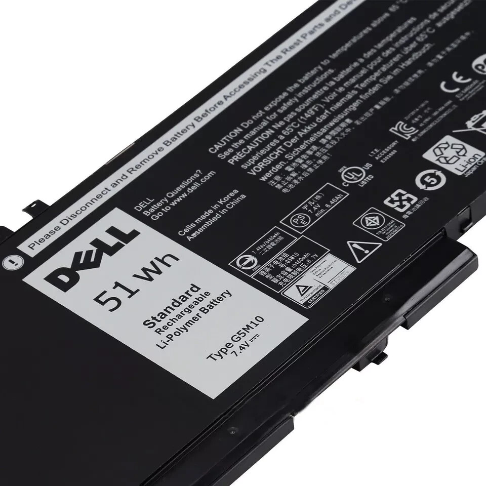 Genuine 51Wh G5M10 Battery For Dell Latitude 3160 E5250 E5450 E5550 ...