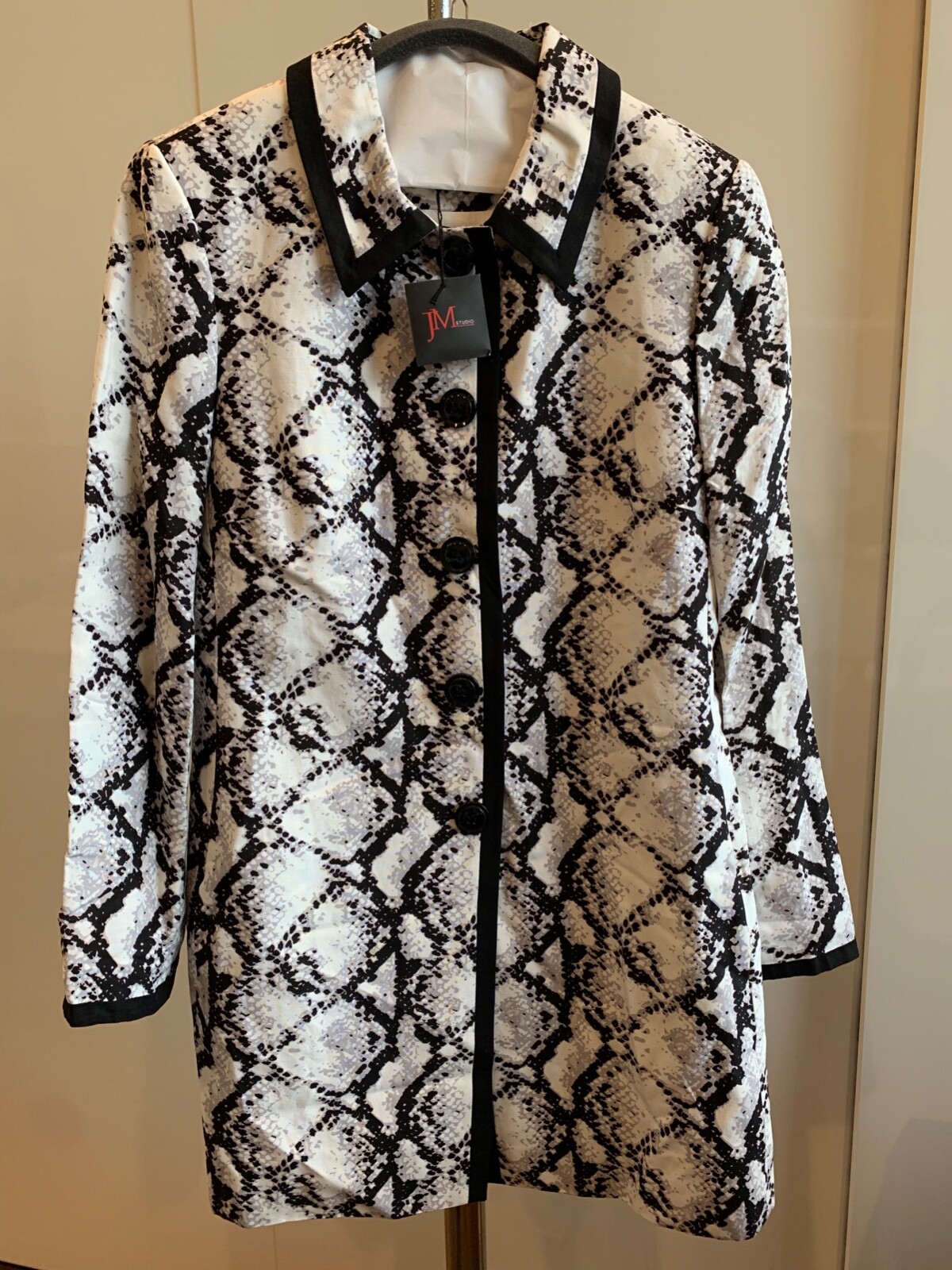 JM STUDIO By John Meyer Womens Jacket Button Down 100% LINEN SIZE 10 ...