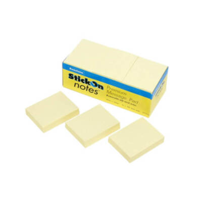 Beautone Removable Self Stick On Notes 100 Sheets 38mmx50mm 12 Pads ...
