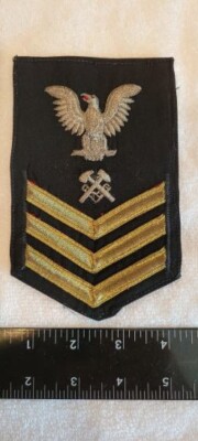 US NAVY HULL MAINTENANCE TECHNICIAN PETTY OFFICER 1c RATE PATCH - VERY ...