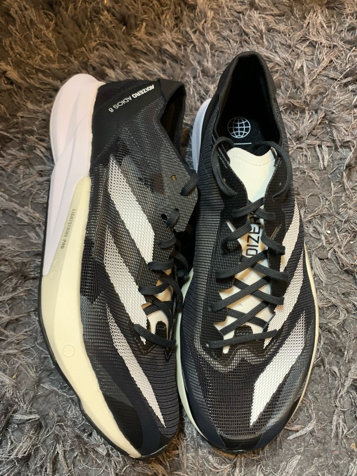 NEW Adidas Adizero Adios 8 Carbon Cloud White Core Black ID6902 Men's ...
