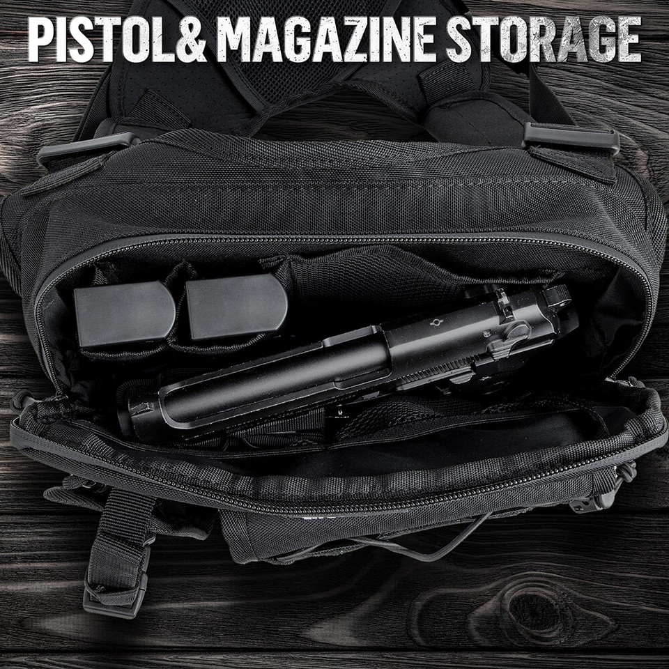 Tactical Combat Chest Rig Bag Front Pouch Recon Kit Pack Sport ...