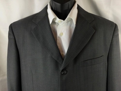 VANETTI Italy Men's 40R Gray Pin Striped Sport Coat Blazer Suit Jacket ...