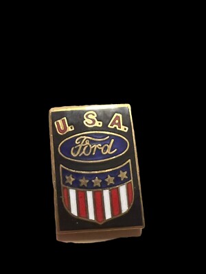Ford 1 USA Flag Enamel Lapel Pin / Pinback | eBay
