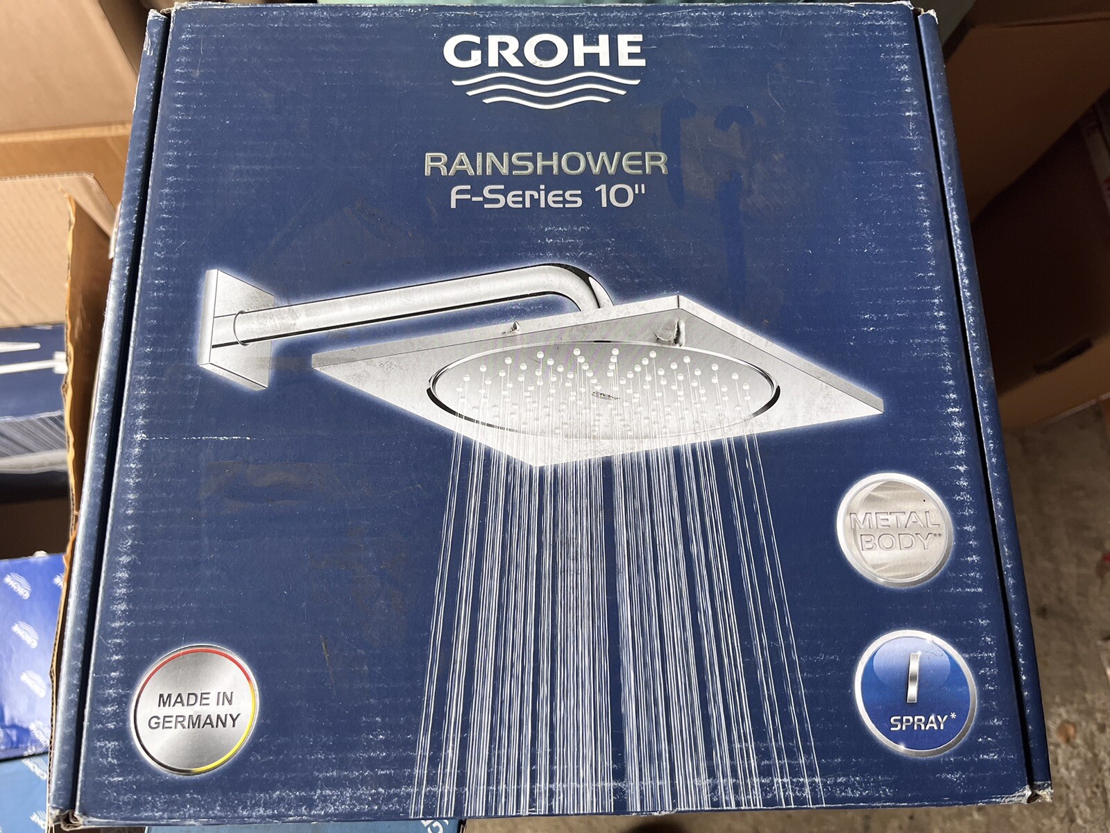 Grohe Wall Mounted F Series Shower Head Rainshower 254mm 1 jet Chrome ...