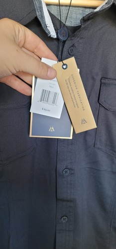 Marc Asher New York Mens Navy Button Shirt Pocket Rolltab Nwt 2081 | eBay