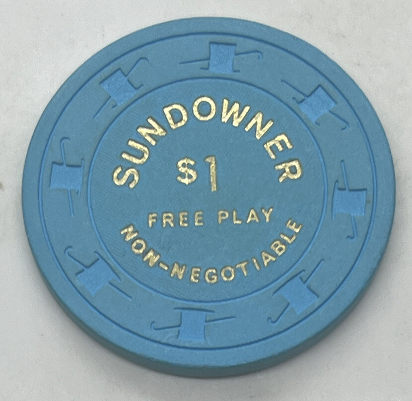 Sundowner Hotel & CASINO $1 Free Play Gaming Chip Reno Nevada H&C 1980s ...