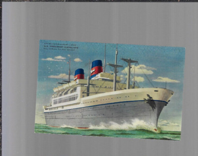 VINTAGE POSTCARD color AMERICAN SS PRESIDENT CLEVELAND LINER 1970s | eBay