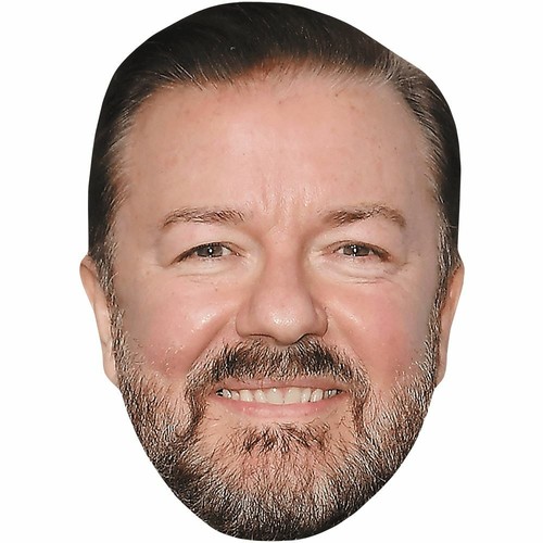 Ricky Gervais (Beard) Celebrity Mask, Flat Card Face | eBay