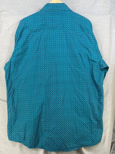 Roper Western Shirt Extra Large Button Up Pearl Snap Blue Geometric ...