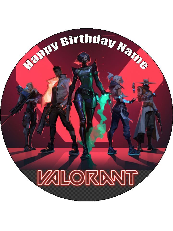 Valorant Cake Toppers Edible Birthday Cake Decorations | eBay