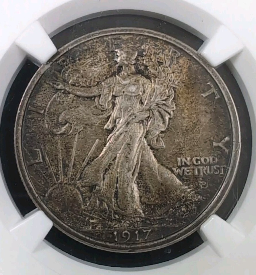 1917-D OBVERSE 50C WALKING LIBERTY HALF DOLLAR NGC AU 58 #2907 | eBay