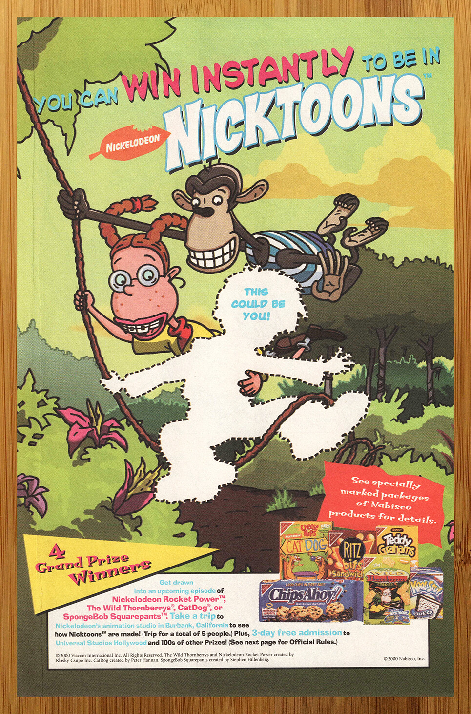 2000 Nabisco Snacks & Nickelodeon Print Ad/Poster Wild Thornberrys 90s ...