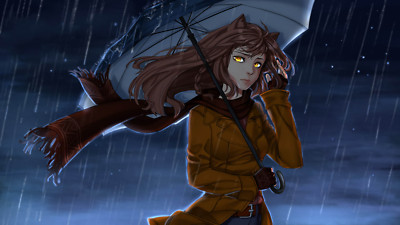 Anime everlasting summer yulia cat girl animal ears rain Playmat Gaming ...