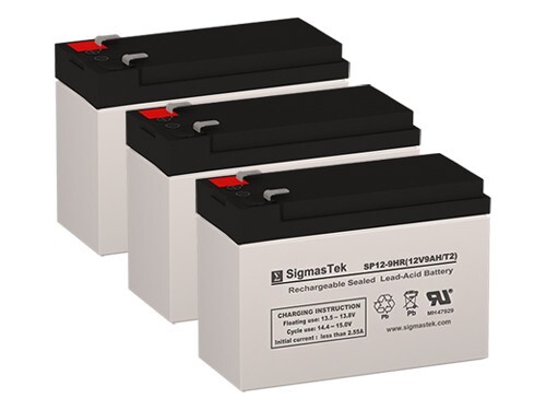 SigmasTek SP12-9 F2 SLA Battery Replacement Set of 3 for Tripplite ...