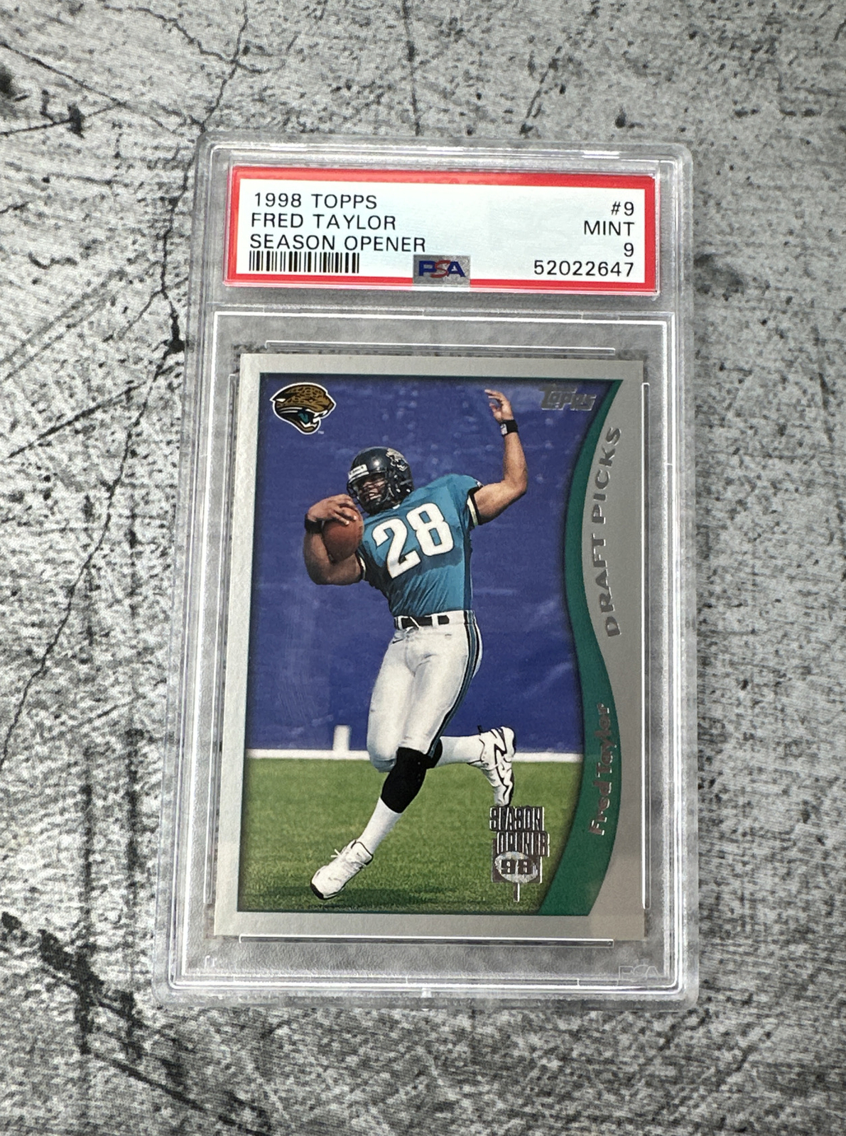 1998 Topps Fred Taylor Rookie Card Jacksonville Jaguars PSA 9 Mint | eBay