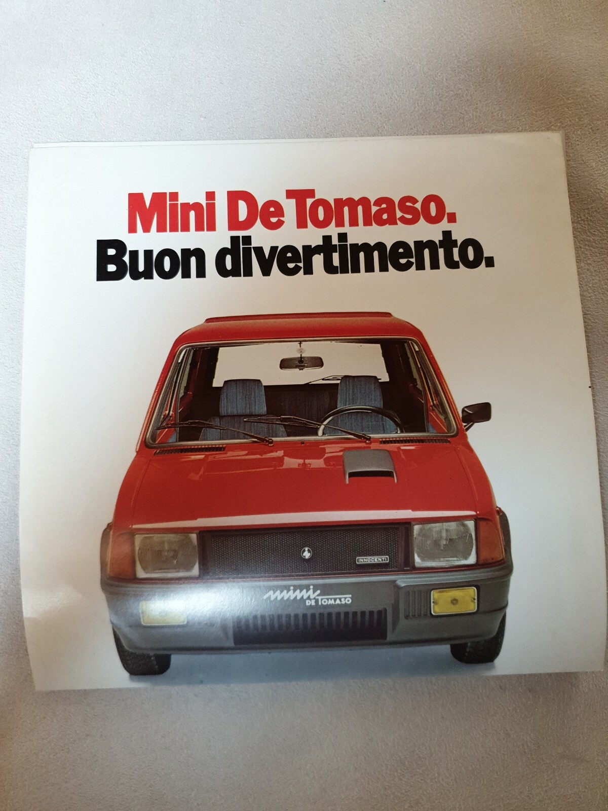 BROCHURE DEPLIANT INNOCENTI MINI 90 N120 SL MILLE - DE TOMASO 1974 4 ...