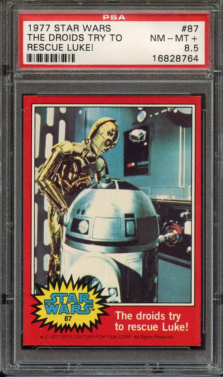 1977 STAR WARS 87 THE DROIDS TRY TO RESCUE LUKE! PSA NM-MT+ 8.5 NS | eBay