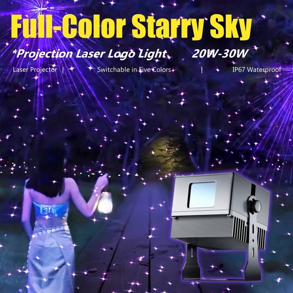 2W 5W Waterproof Outdoor Starry Sky LED GOBO Projector Stage Night ...