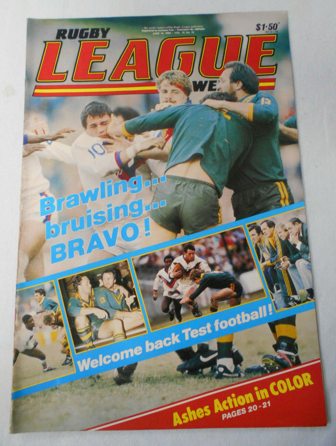 #T114. RUGBY LEAGUE WEEK - 14/6, 1984, PENRITH PANTHERS TEAM PINUP | eBay