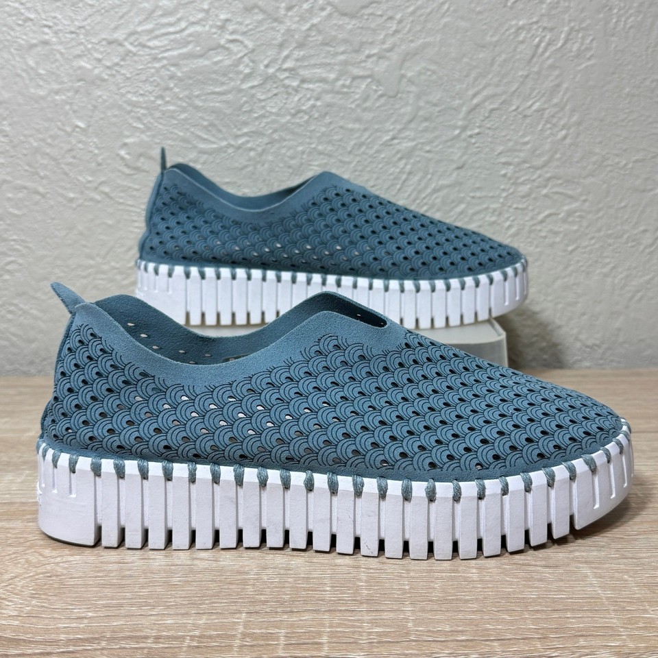 Ilse Jacobsen Tulip 139 Platform Shoes 39 Light Regatta Blue Laser Cut ...