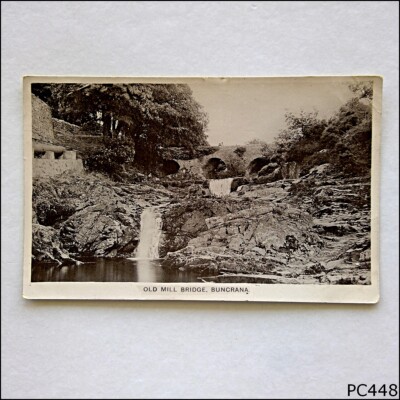 Old Mill Bridge Buncrana B&W Vintage Postcard (P448) | eBay