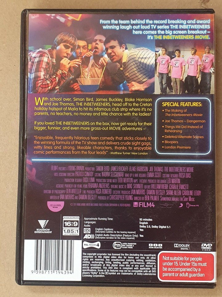 THE INBETWEENERS MOVIE - DVD 2 discs | eBay