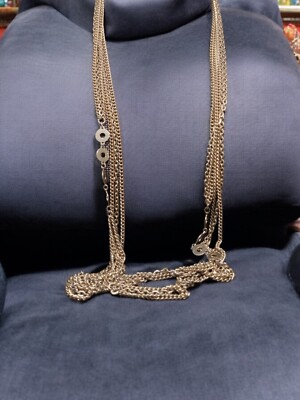 Vintage Gold Tone PARK LANE Chain Necklace Opera Length Accents | eBay
