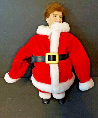 Norman Rockwell Christmas Porcelain Doll - Scotty Plays Santa by Rhodes ...