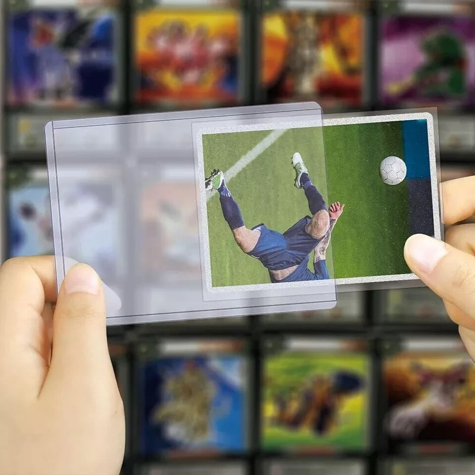 Trading Card Sleeves Hard Plastic Clear Case Holder 200 Baseball Cards ...