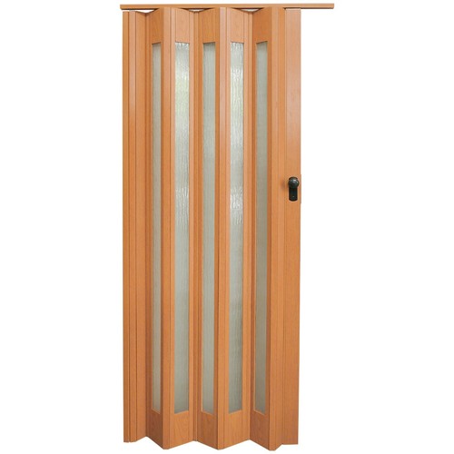 PVC Wood Finish Folding Door Accordion Concertina Sliding Internal ...