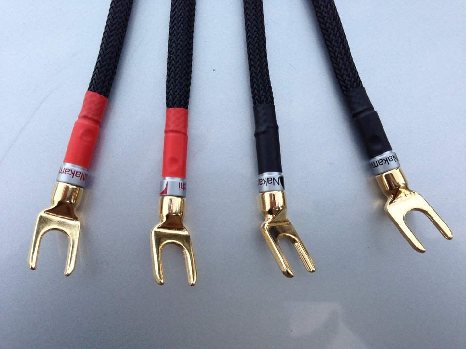 Set 4 Mogami Audiophile Spade/Spade Speaker Jumper Bridge Wires Cables ...