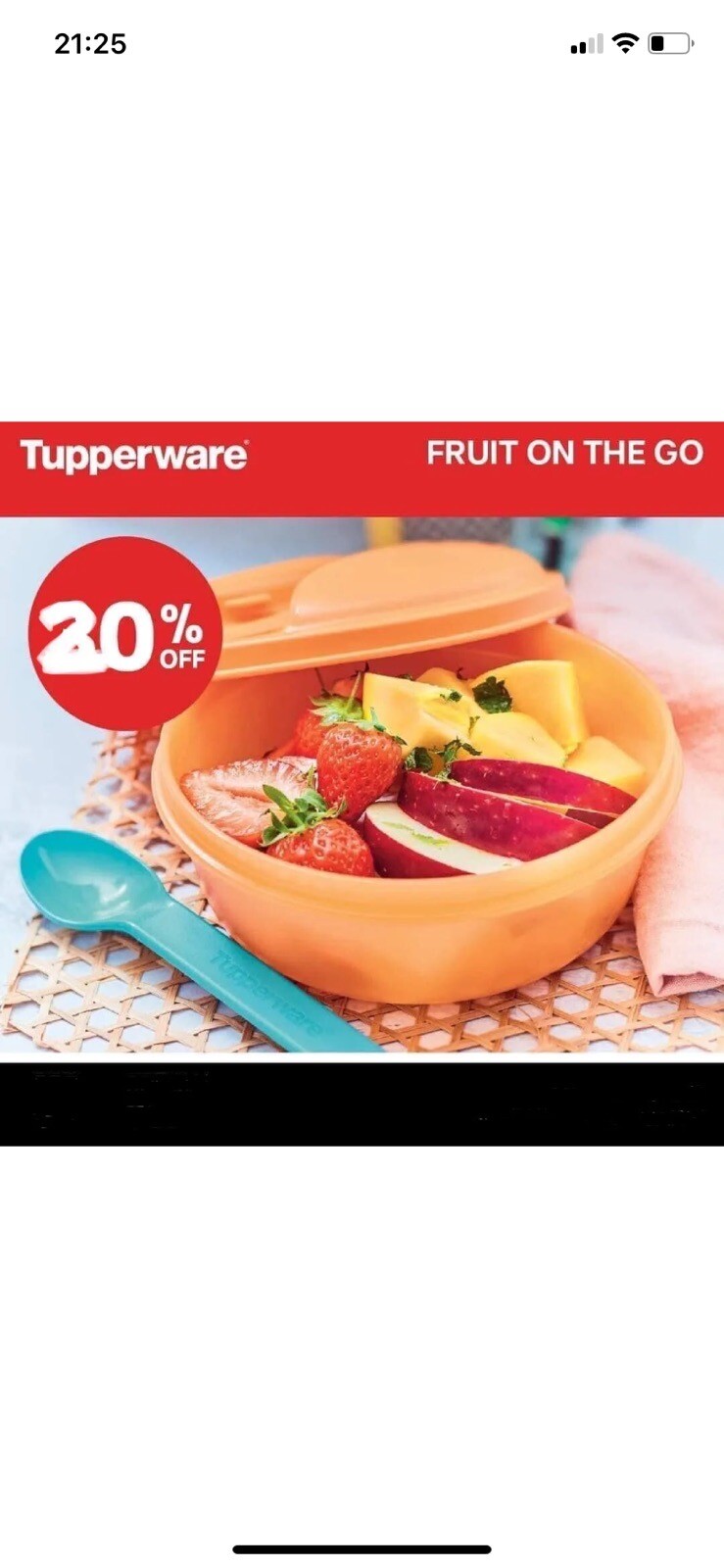 Tupperware Fruit On The Bowl - With Spoon - BNIP | eBay