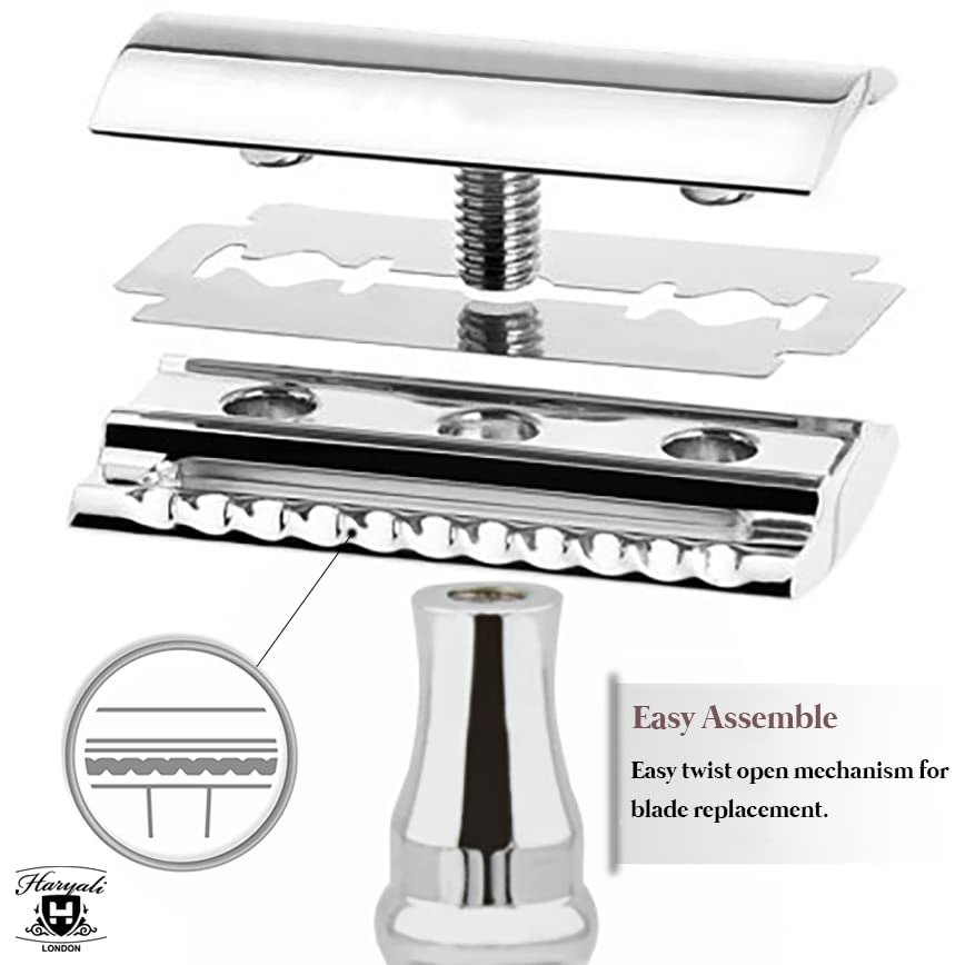 Double Edge Safety Razor-Travel Razor for Wet Classic Shaving, Razor ...