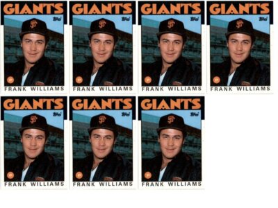 (7) 1986 Topps #341 Frank Williams San Francisco Giants Card Lot | eBay UK