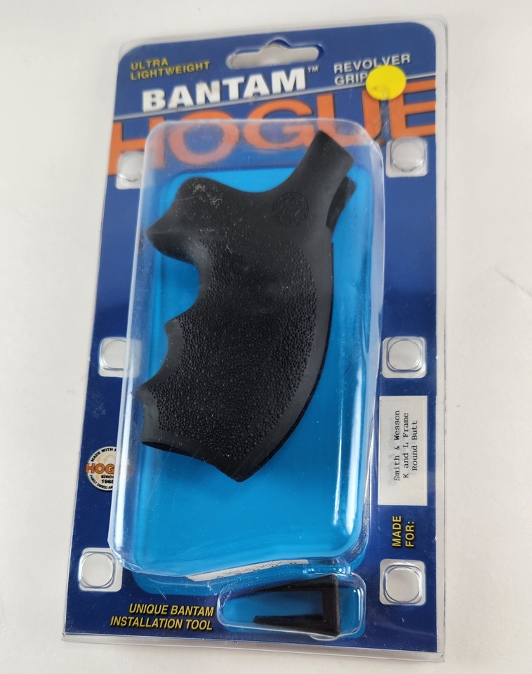 Hogue Bantam Smith & Wesson K/L Frame Round Butt Pistol Grips Black 62000 | eBay