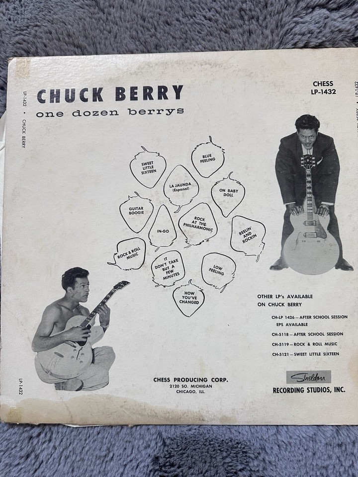 Chuck Berry - One Dozen Berrys Chess LP 1432 1958 Pressing Mono Black ...