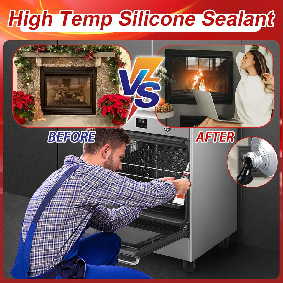 High Temp Silicone Sealant, Heat Resistant Glue High Temperature ...