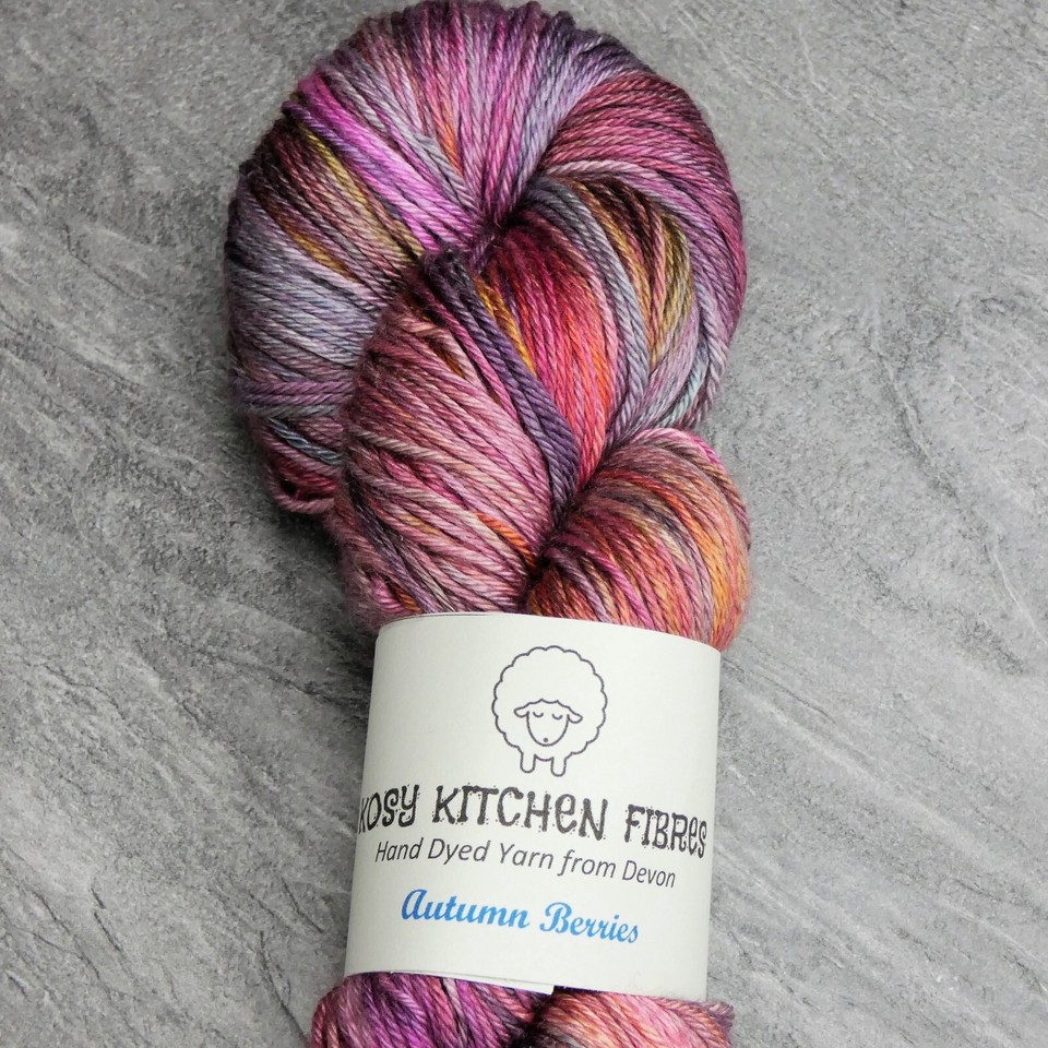 4 Ply Yarn Merino Silk Fingering Sock 100g Hand Dyed wool knitting ...
