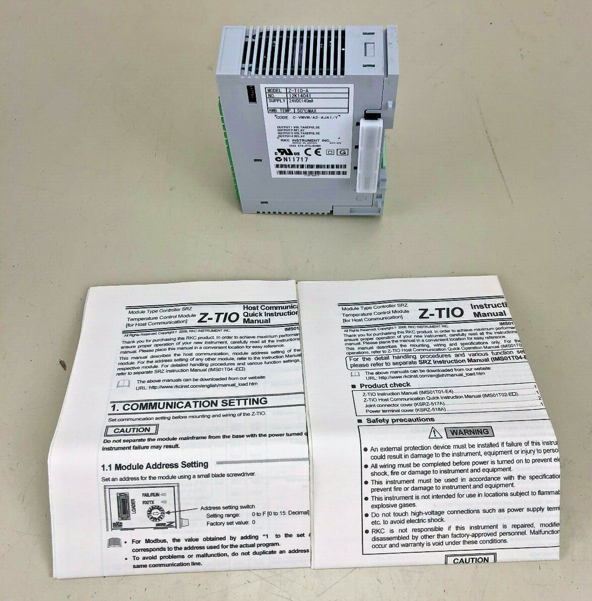 RKC INSTRUMENTS Z-TIO-AC-VMVM/A2-AJA1/Y, SRZ Temperature Control Module ...