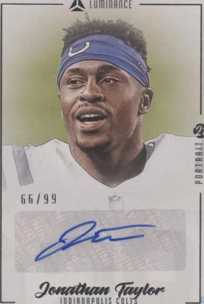2021 Panini Luminance - Portrait Signatures Jonathan Taylor #PS-JTA /99 ...