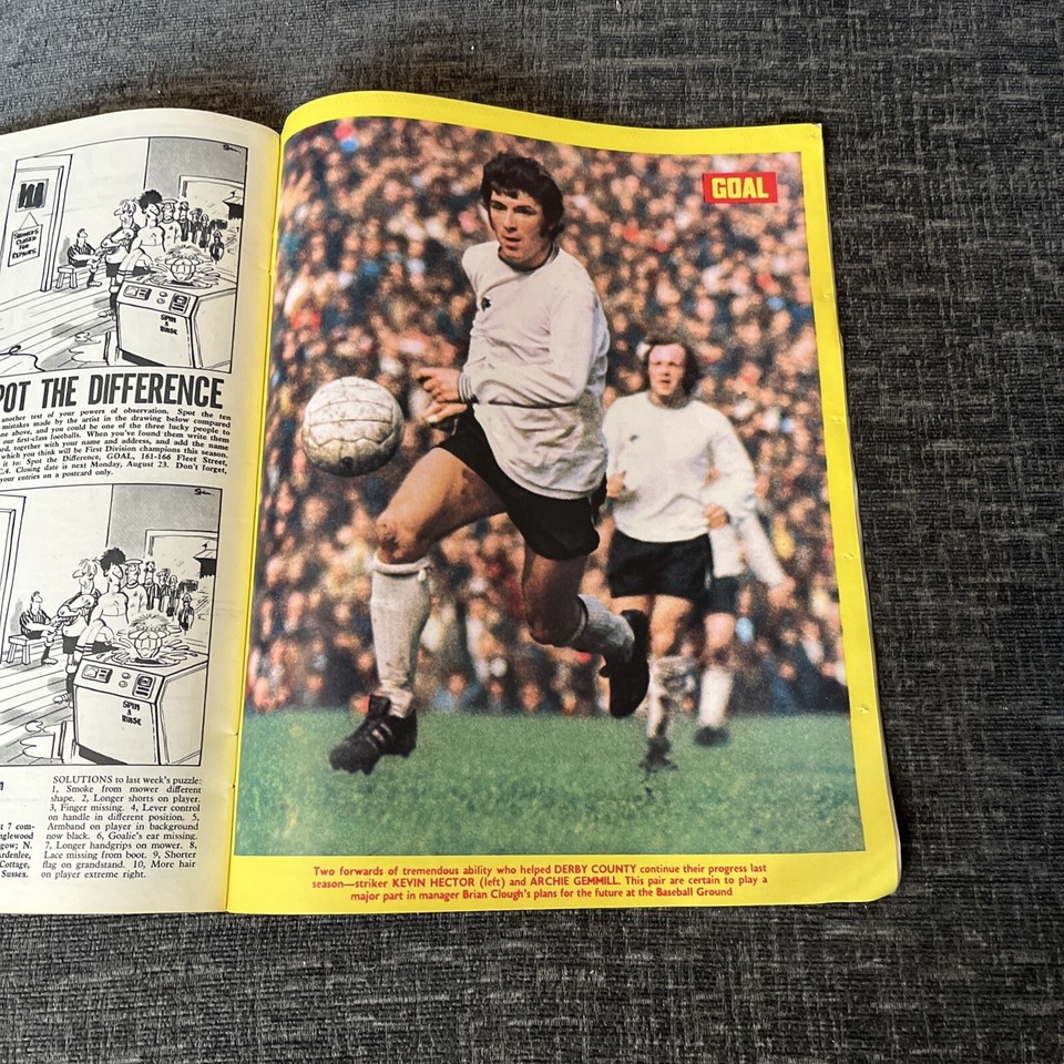 Goal Magazine 21 Aug 1971 West Brom Terry Cooper Kevin Hector Laurie ...