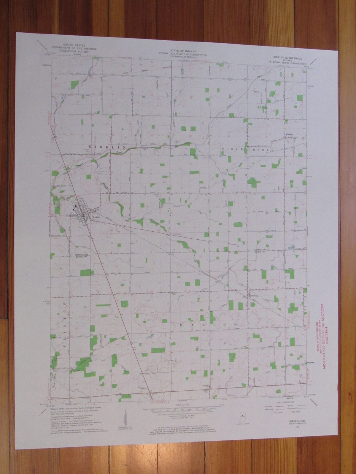 Kirklin Indiana 1963 Original Vintage USGS Topo Map | eBay