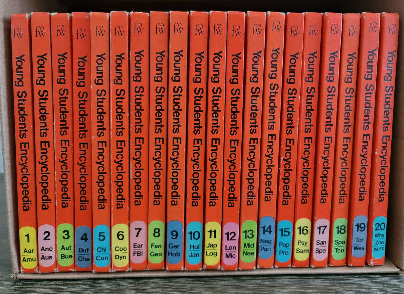 1972-73 YOUNG STUDENTS ENCYCLOPEDIA COMPLETE SET 1-20 HARDCOVER FUNK ...
