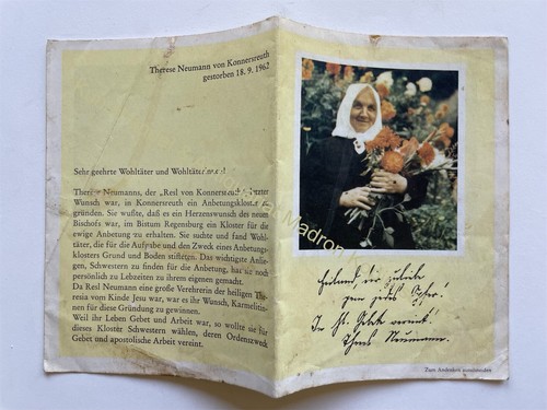 Resl von Konnersreuth 1962 Therese Neumann Hellseher | eBay