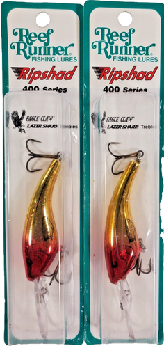 Lot of 2 - Reef Runner Ripshad 400 Series 4" Crankbaits Fishing Lure ...