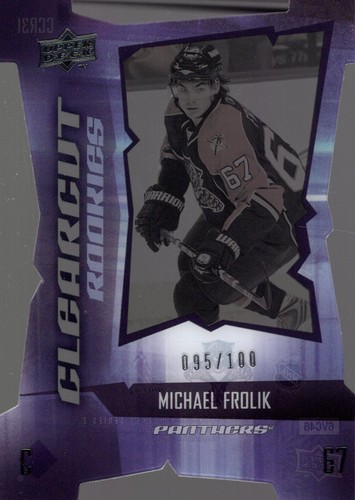 2008-09 Upper Deck Clear Cut Rookies #CCR31 Michael Frolik /100 - NM-MT ...
