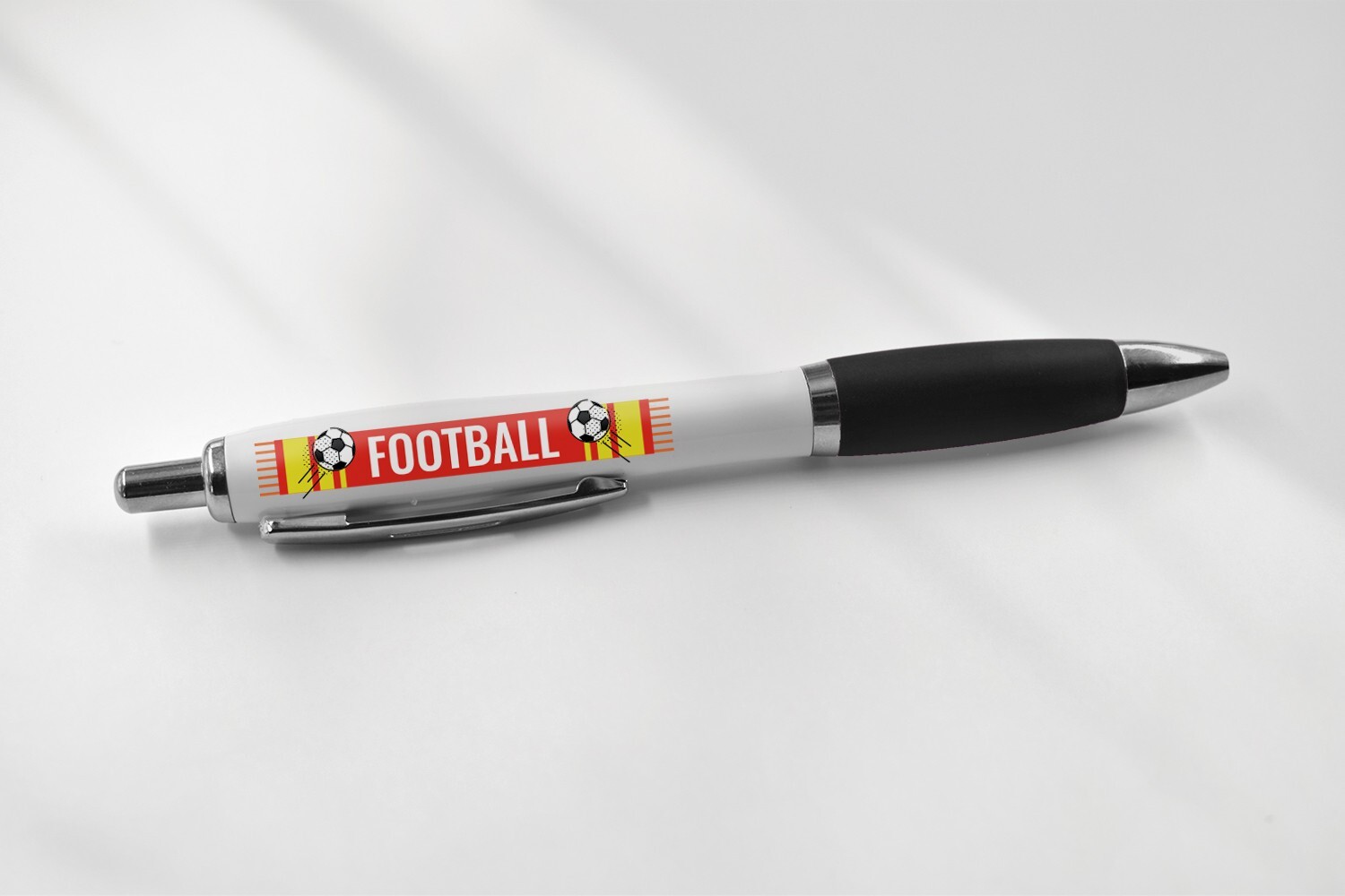 1 x Football Black Pen - Fan Ball Soccer Sport Boys Footballer ...