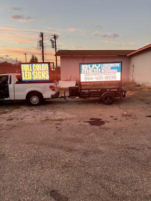 2 Sided 3 x 7 Digital Message Board LED Sign Trailer Mobile sign Made ...