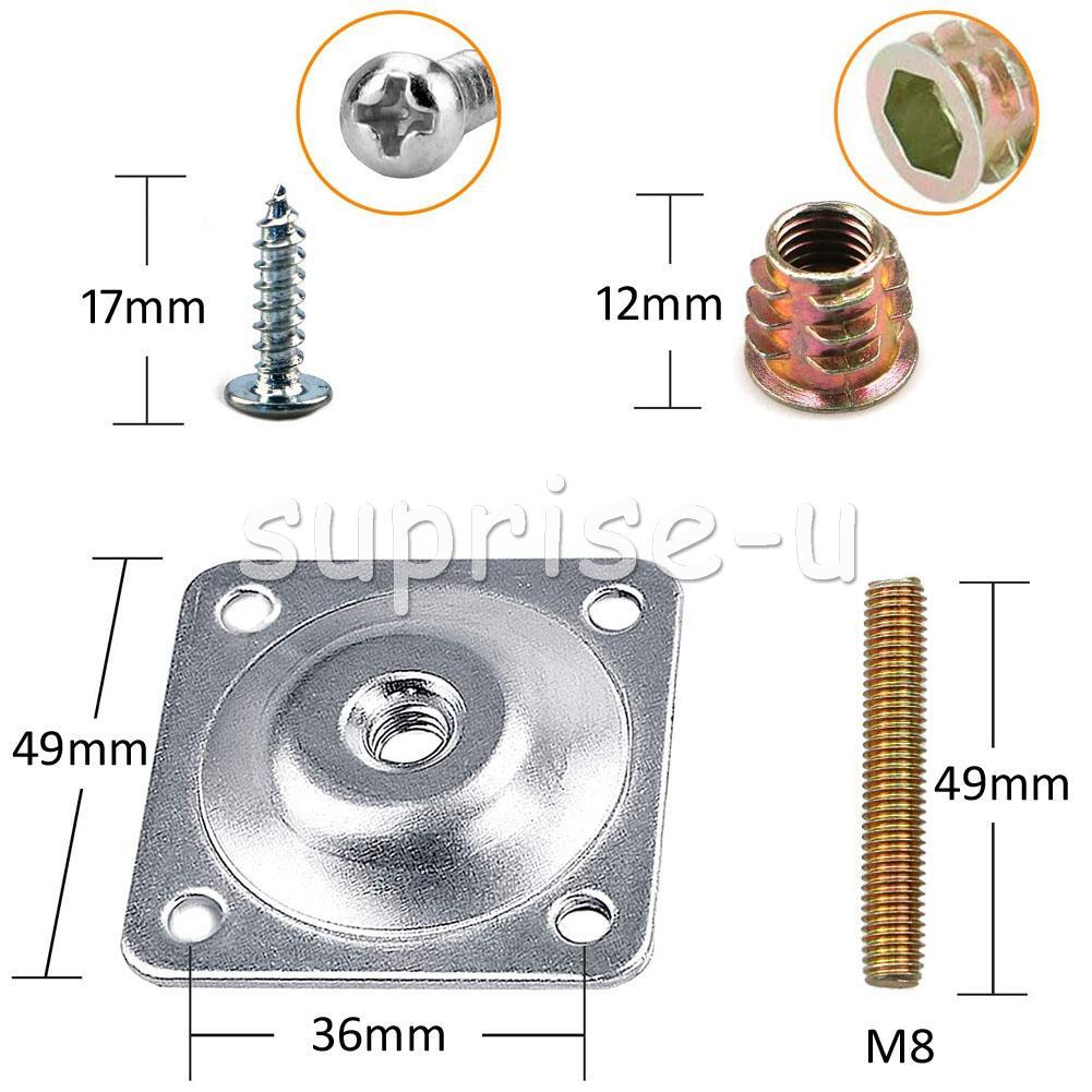 4X Legs Fixing Mounting Plate Level Bracket Furniture Table Feet Set 0 ...
